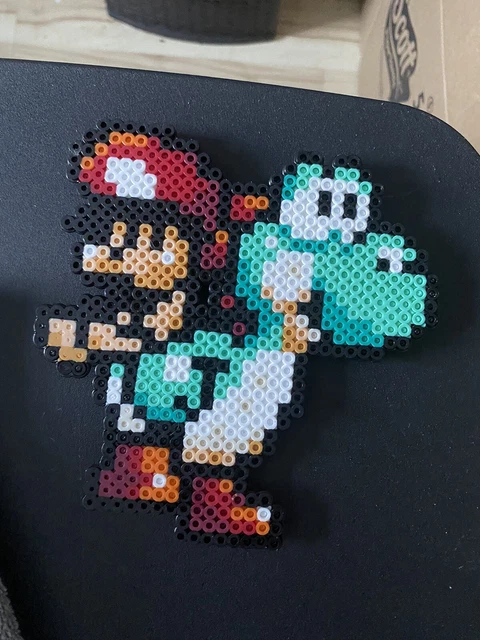 SUPER MARIO WORLD Yoshi’s Island Perler Sprite Magnet Handmade ...