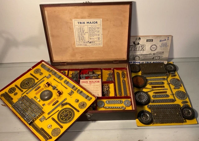 TRIX MAJOR CONSTRUCTIONAL Set In Wooden Case Mostly Unused Similar To ...