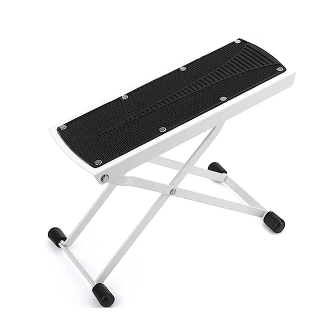 GUITAR FOOT STOOL Adjustable Guitar Leg Rest Step Footstool Black for ...