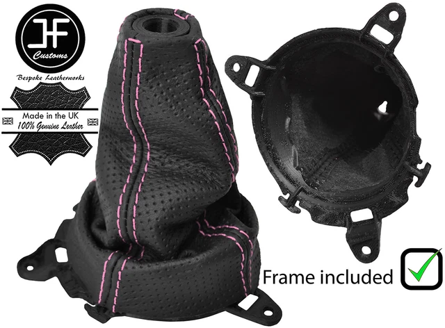 PINK STITCH PERFORATED Gear Boot+Frame+Ring For Honda Civic Type R Fn2 ...