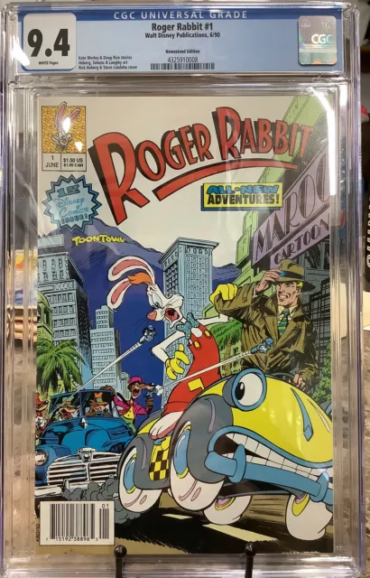 Roger Rabbit 1 Cgc 9 4 Newsstand Walt Disney 1990 Publications Comic