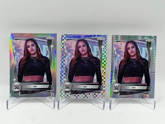 2025 TOPPS CHROME WWE Ava #84 Refractor + X-Fractor + Prism Refractor ...