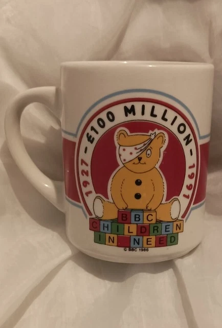 VINTAGE BBC CHILDREN In Need 1991 Mug Pudsey Bear 100 Million ...