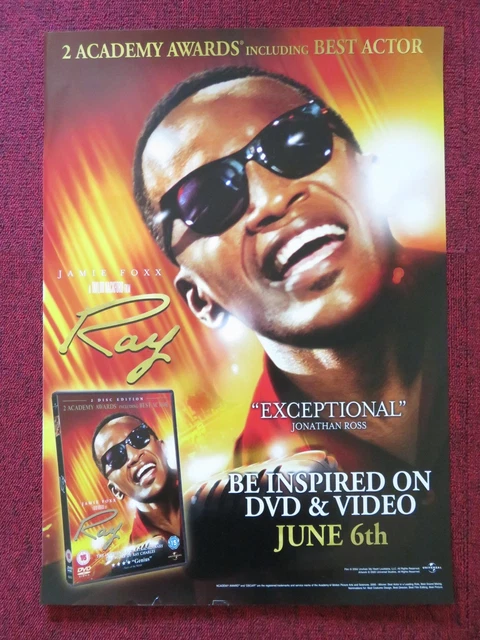 RAY DVD & Vhs Video Poster Jamie Foxx Kerry Washington 2004 £12.00 ...