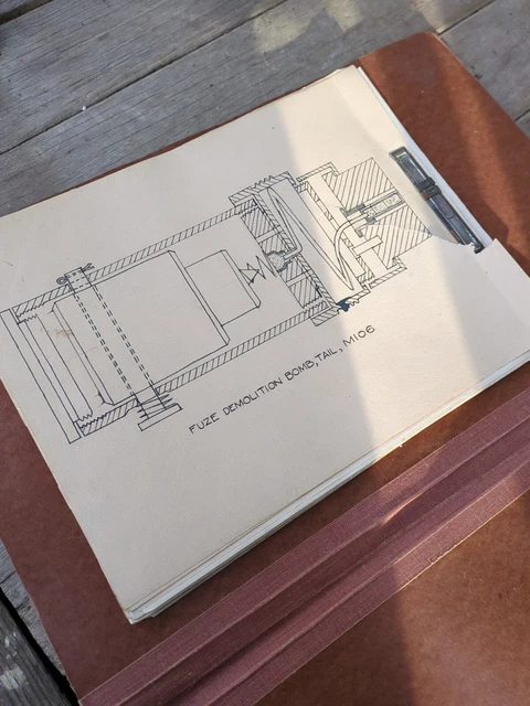 WW2 ORIGINAL DRAWINGS And Notes And Descriptions For M106 Demolition ...