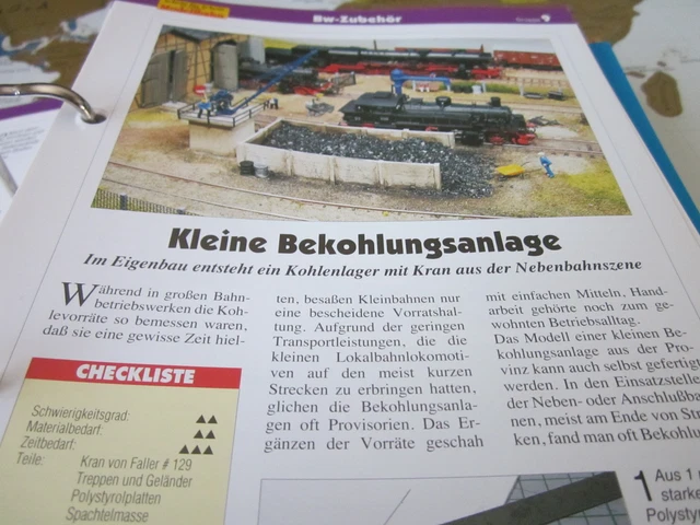 MODELLBAHN SCHRITT FÜR Schritt 9 B BW Zubehör Kleine Bekohlungsanlage ...