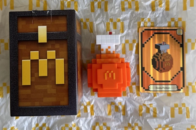 MINECRAFT MOVIE MCDONALD’S Adult Happy Meal Toy Soda Potion With Card ...