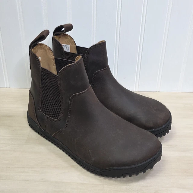 XERO RIDGEWAY CHELSEA Boots Brown Leather Wide Toe Barefoot Men's Size ...