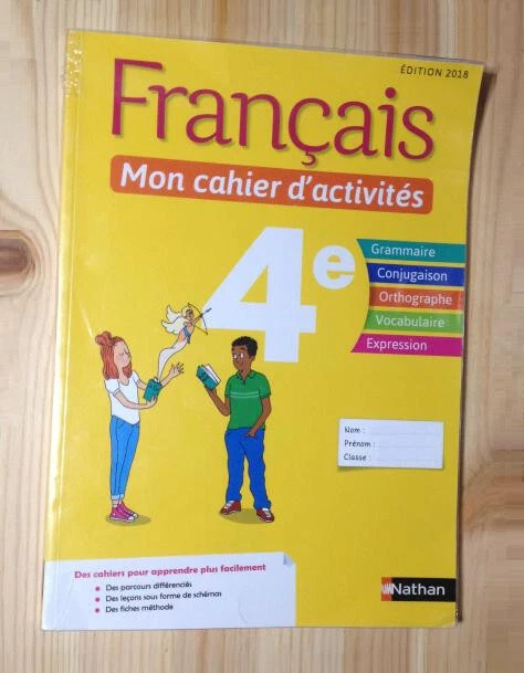 LIVRE MON CAHIER d'activités Français 4eme Nathan 2018 EUR 6,00 ...