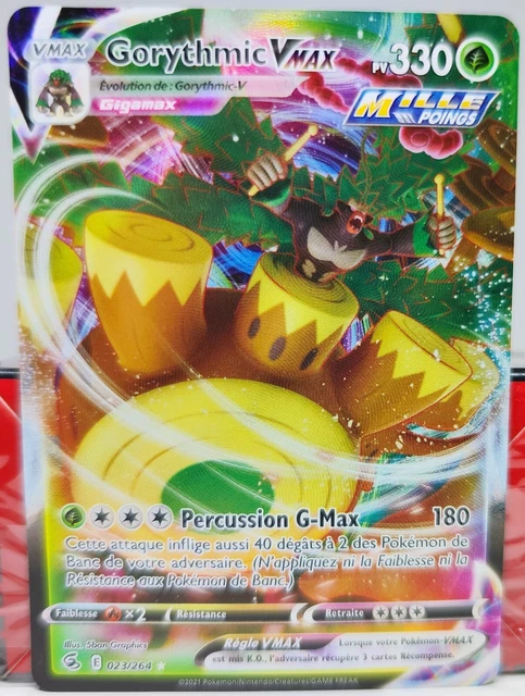 CARTE POKÉMON GORYTHMIC VMAX 023/264 EB8 Poing de Fusion FR NEUF / NM ...