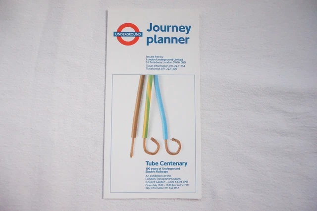 JULY 1990 LONDON Underground Pocket Map Tube Map Tube Centenary VGC EUR ...