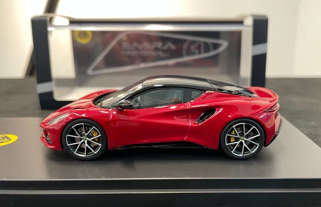 ORIGINAL OFFIZIELLES LOTUS Emira Modell im Maßstab 1/43 von True Scale Modellen Magma rot EUR 68 ...
