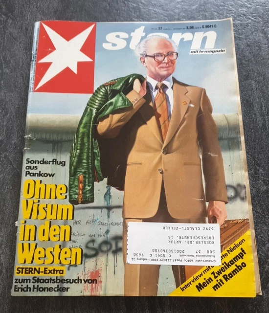 STERN MAGAZIN NR. 37 * 3.9.1987 Erich Hanecker, Rust, Brigitte Nielsen ...