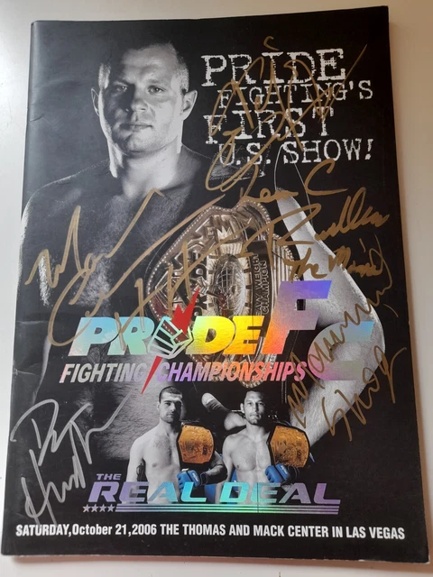 PRIDE FC 32 Event Program AUTOGRAPHED x5 MMA UFC RIZIN Fedor Randleman ...