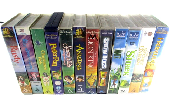 DOZEN CHILDRENS-FAMILY MOVIES VHS Bundle Titles Below G and PG PAL R4 ...