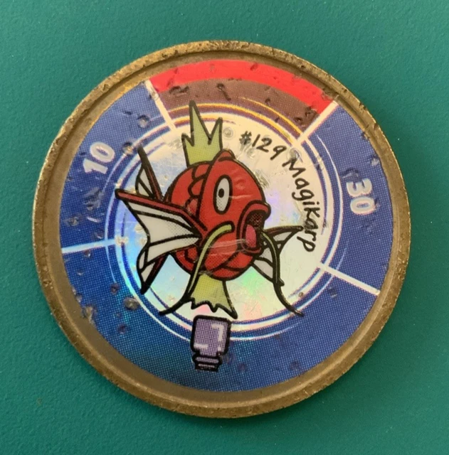 VINTAGE POKÉMON MAGIKARP Metal Token #129 Hasbro Master Trainer Game ...