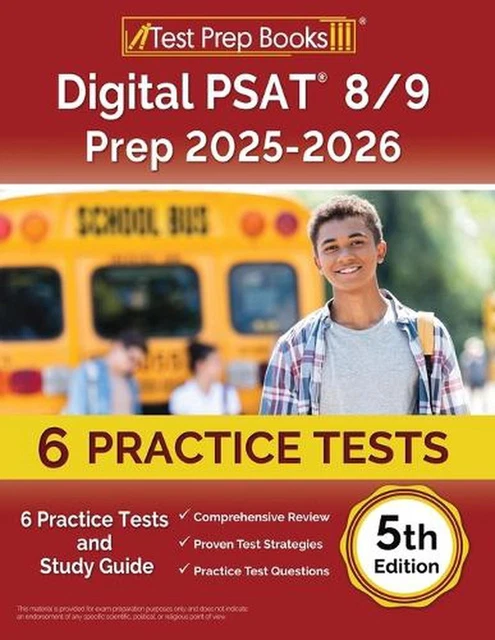 DIGITAL PSAT 8/9 Prep 2025-2026: 6 Practice Tests and Study Guide [5th ...