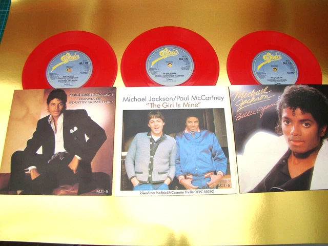 MICHAEL JACKSON LTD RED edition MINT RARE 9x 7” Singles vinyl. See ...