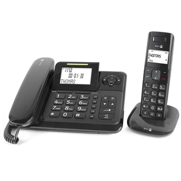 DORO TÉLÉPHONE FILAIRE avec répondeur + sans fil com-4005 comfort EUR 95,49 - PicClick FR