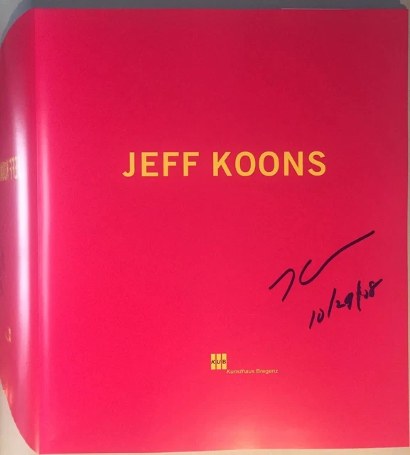 JEFF KOONS SIGNED Catalog Bregenz Original Signature Signature ...