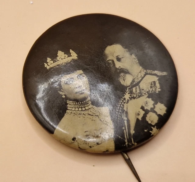 ANTIQUE KING GEORGE V & Queen Mary Coronation Pin Badge £7.99 - PicClick UK