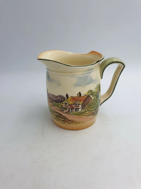 VINTAGE 1930'S ROYAL Doulton Countryside Series Ware Jug Cottage Scenic ...