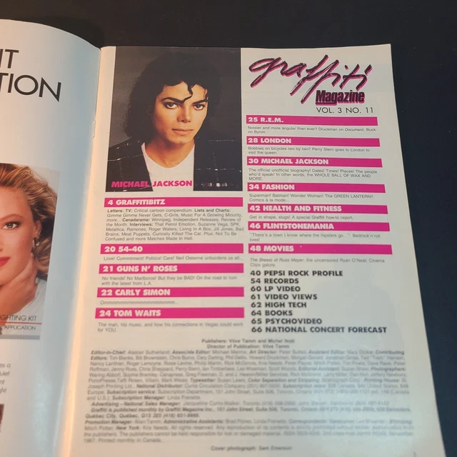 MICHAEL JACKSON. GUN N' Roses. Flintstones. Graffiti Magazine Vol 3 No ...