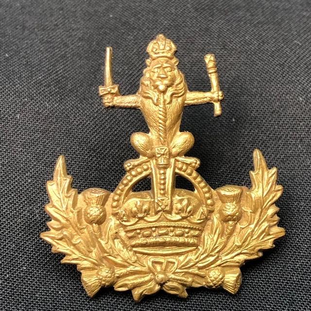 ORIGINAL WW1 / WW2 British Army Queen's Own Royal Glasgow Yeomanry Cap ...