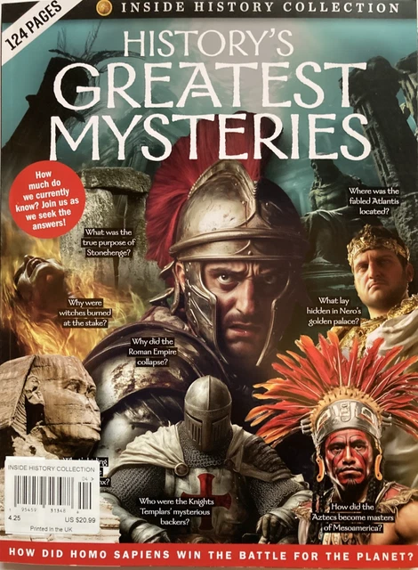 HISTORY'S GREATEST MYSTERIES 2025 INSIDE HISTORY SPECIAL Magazine BRAND ...
