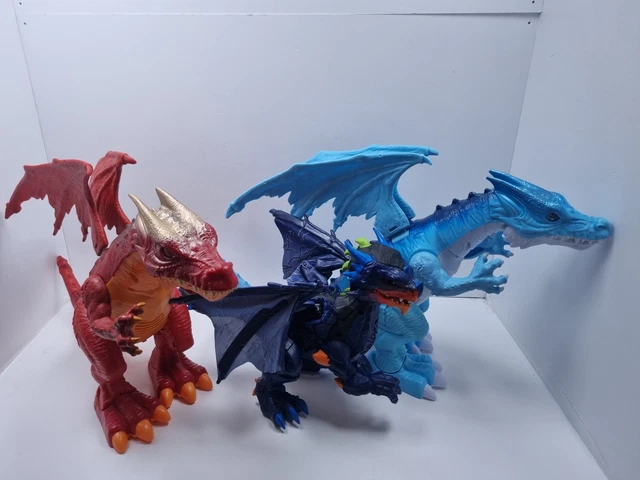 UNTAMED LEGENDS DRAGON Vulcan (Dark Blue) - Interactive And 2 Roboalive ...