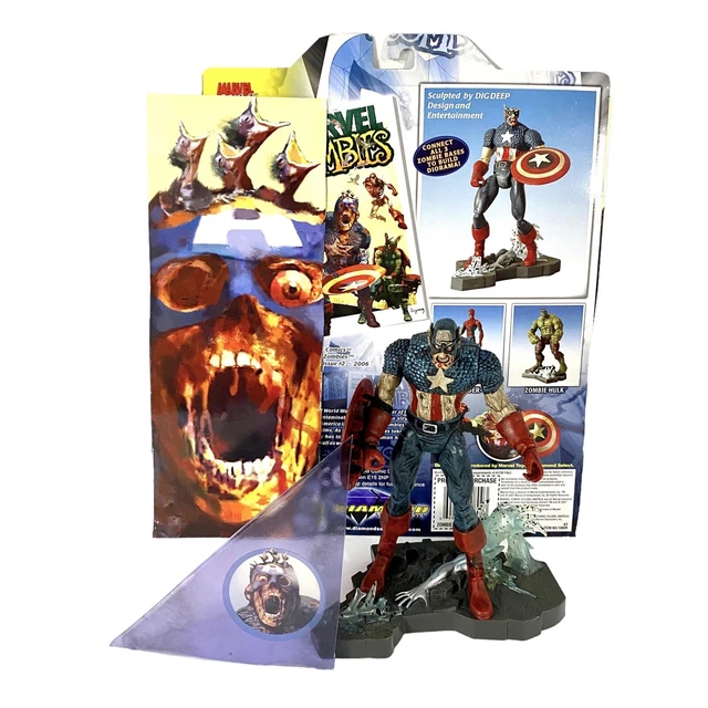 MARVEL SELECT ZOMBIE Colonel America Action Figure Complete with Base ...