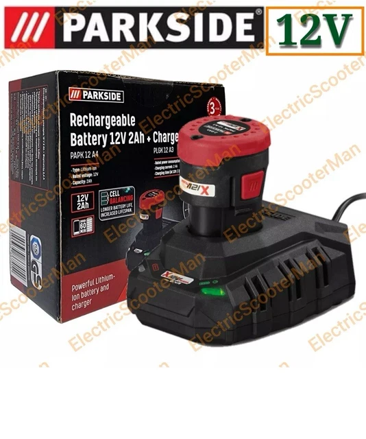 PARKSIDE 12V 2AH Battery and Charger For Cordless Drill Multi Tool ...