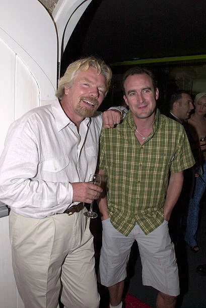 RICHARD BRANSON WITH comedian Jimeoin McKeown at the Virgin Mobile ...