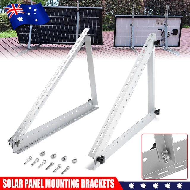 SOLAR PANEL MOUNTING Bracket Tilt Mount RV Roof Flat Surface Aluminum ...
