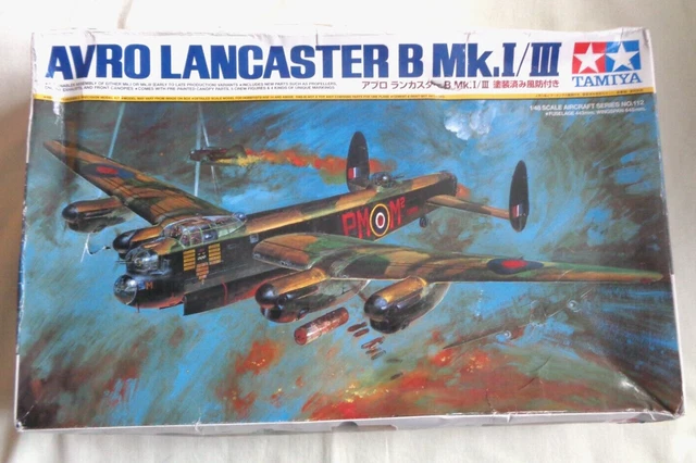TAMIYA AVRO LANCASTER Bomber B Mk.I/III Model Kit WW2 Aircraft Scale 1/ ...