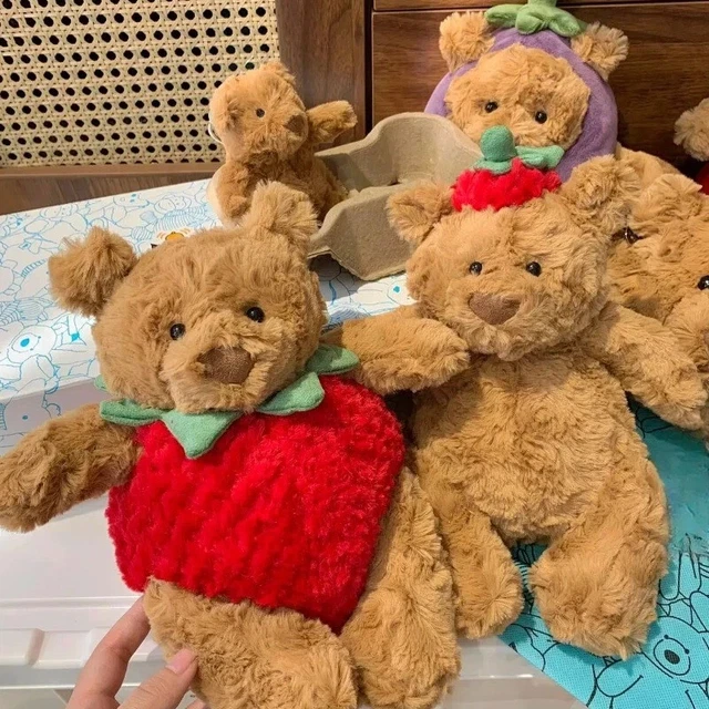 JELLYCAT BARTHOLOMEW BEAR Strawberry Rare Special Edition Strawberry ...