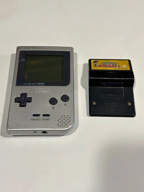 GAME BOY POCKET Silver Console Nintendo GB MGB-001 With Pokémon Pinball ...
