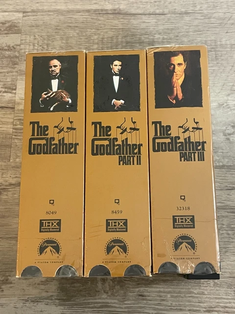 SET OF 3 Paramount Pictures The Godfather Collection Part 1, 2, 3, VHS ...