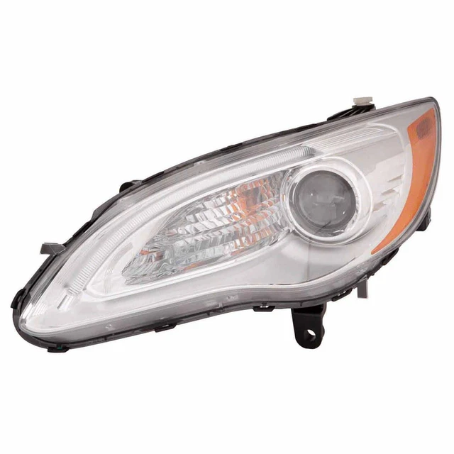 NEW DRIVER SIDE Head Lamp Assembly CH2518140V Halogen Chrome Bezel 114 ...