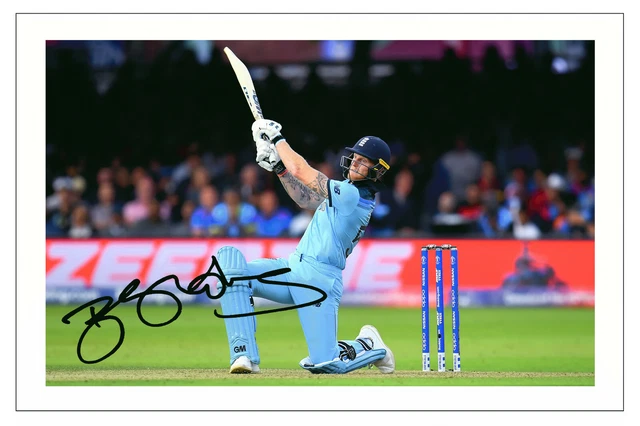 BEN STOKES Signed Autograph ENGLAND Cricket Signature Photo Gift Print ...
