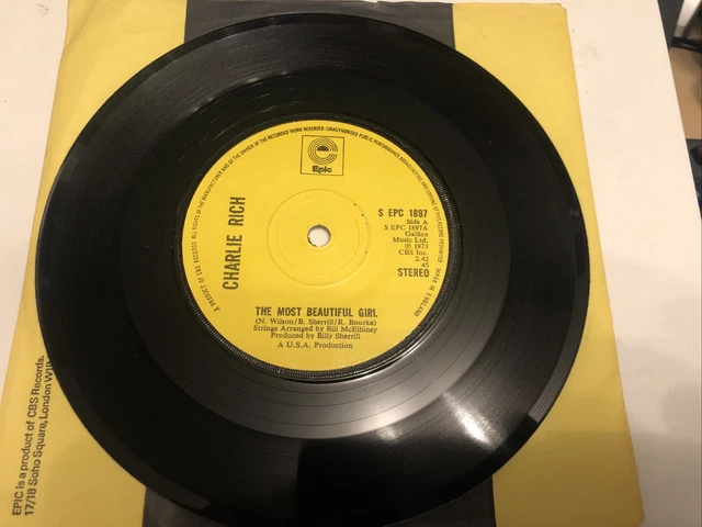 CHARLIE RICH - The Most Beautiful Girl 7" disque vinyle single EUR 4,07 - PicClick FR