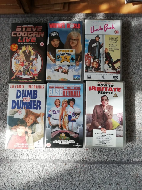 6 X JOB LOT Bundle of COMEDY VHS Video Tapes BASEKETBALL UNCLE BUCK ...