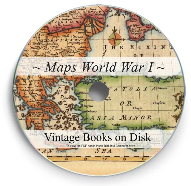 WW1 MAPS & Books on DVD- World War One Military History Front Trench ...