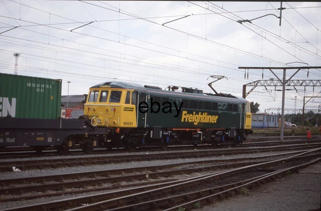 35MM RAILWAY SLIDE- Freightliner Electric Loco Class 86. 86631 @ Crewe ...