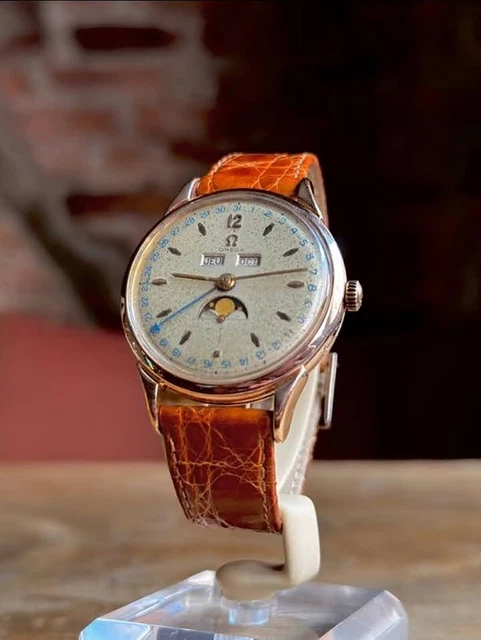 OMEGA COSMIC JUMBO 37mm Moonphase Triple Date Vintage Ref.2486-2 EUR 3. ...