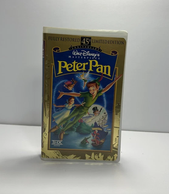 PETER PAN, DISNEY VHS, 45th Anniversary Edition 1998 - Film Date 1953 £ ...