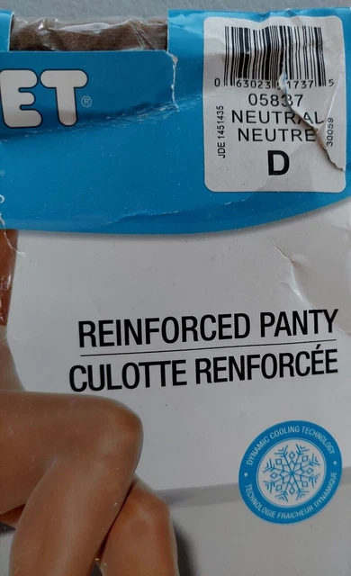 VINTAGE PANTYHOSE SECRET Silky Reinforced Panty Color Neutral Size D ...