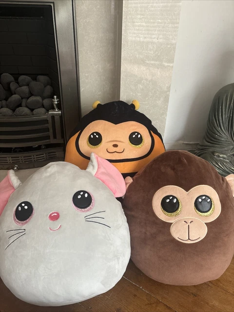 TY SQUISHMALLOWS X3 Zinger Bee, Monkey, Mouse 12 Ish Inches £5.00 ...