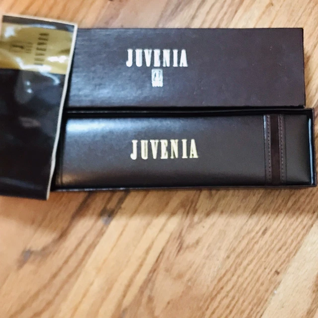 VINTAGE JUVENIA WATCH Box With Case And Booklet Brown Leather Rare ...