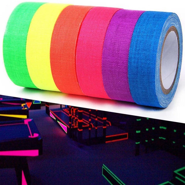 NEON TAPE UV Fluorescent Tape Self-adhesive Reactive Tape Glowing in ...